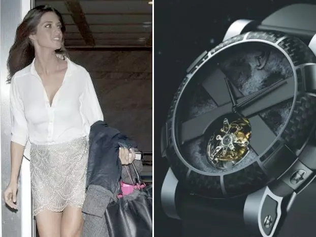 Rok Sara Carbonero lan jam tangan karo partikel saka Bulan