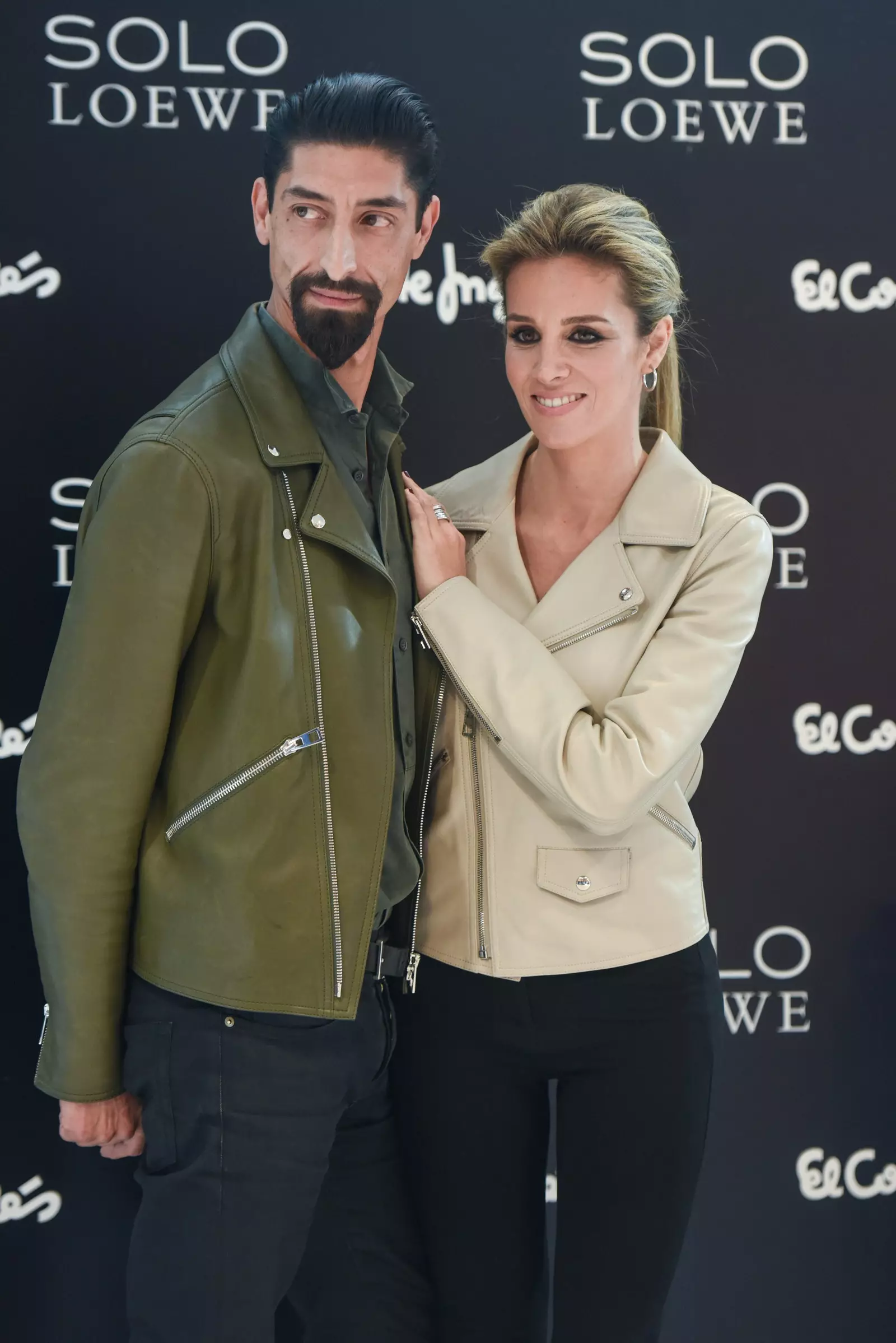 Con il modello Paolo Enriques durante la presentazione di un profumo Loewe a Madrid