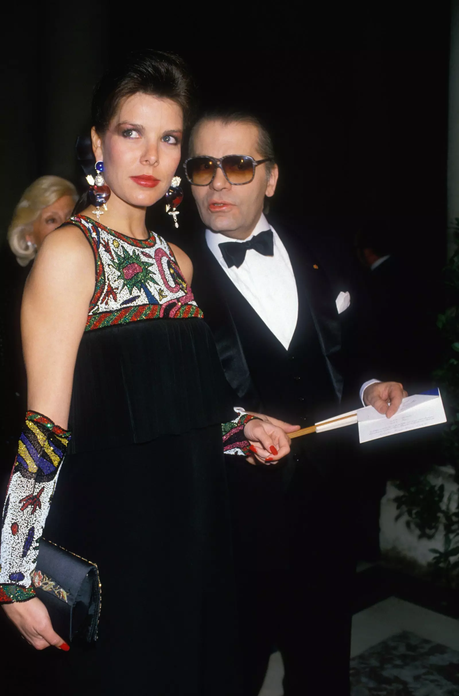 Η Caroline of Monaco με τον Karl Lagarfeld στις Βερσαλλίες στις 22 Μαρτίου 1986.