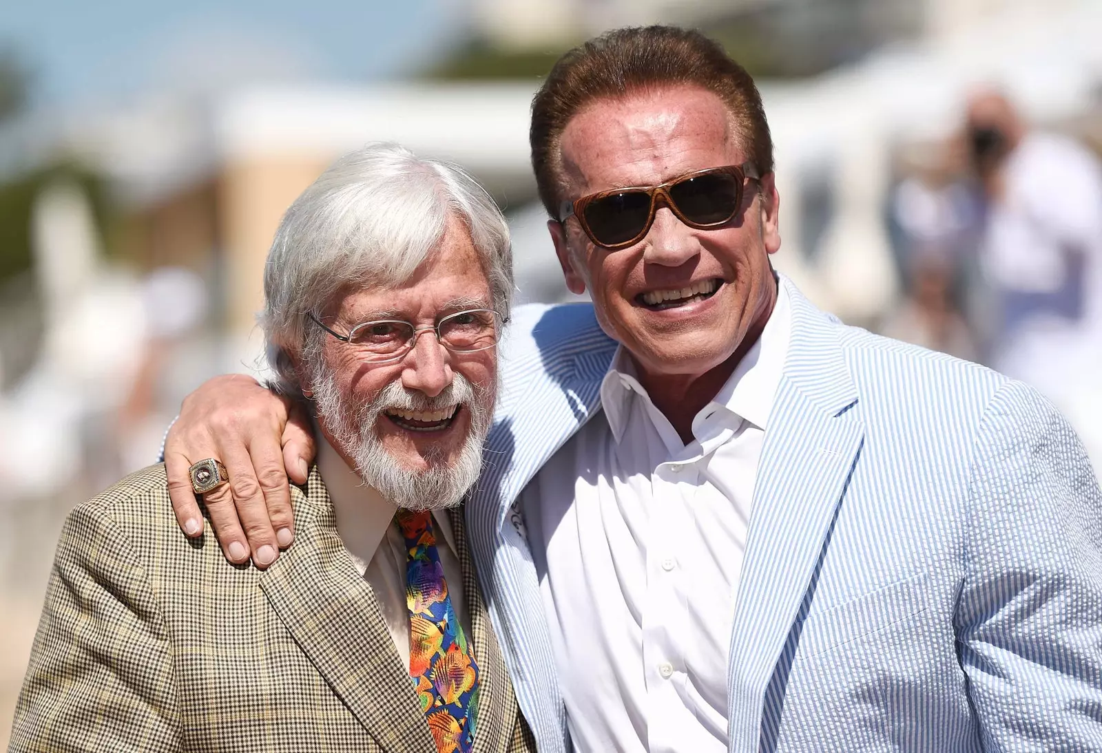 Arnold Schwarzenegger ja Jean Michel Cousteau.