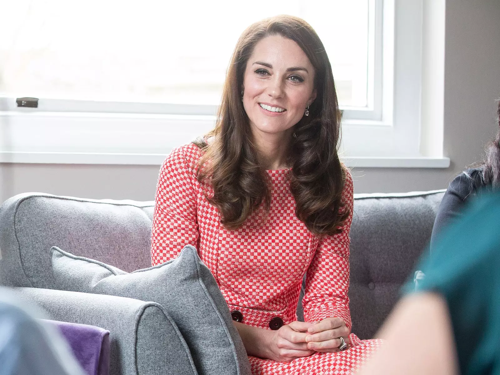 La duchesse de Cambridge lors de la rencontre avec l'association Best Beginnings au cours de laquelle une série de...