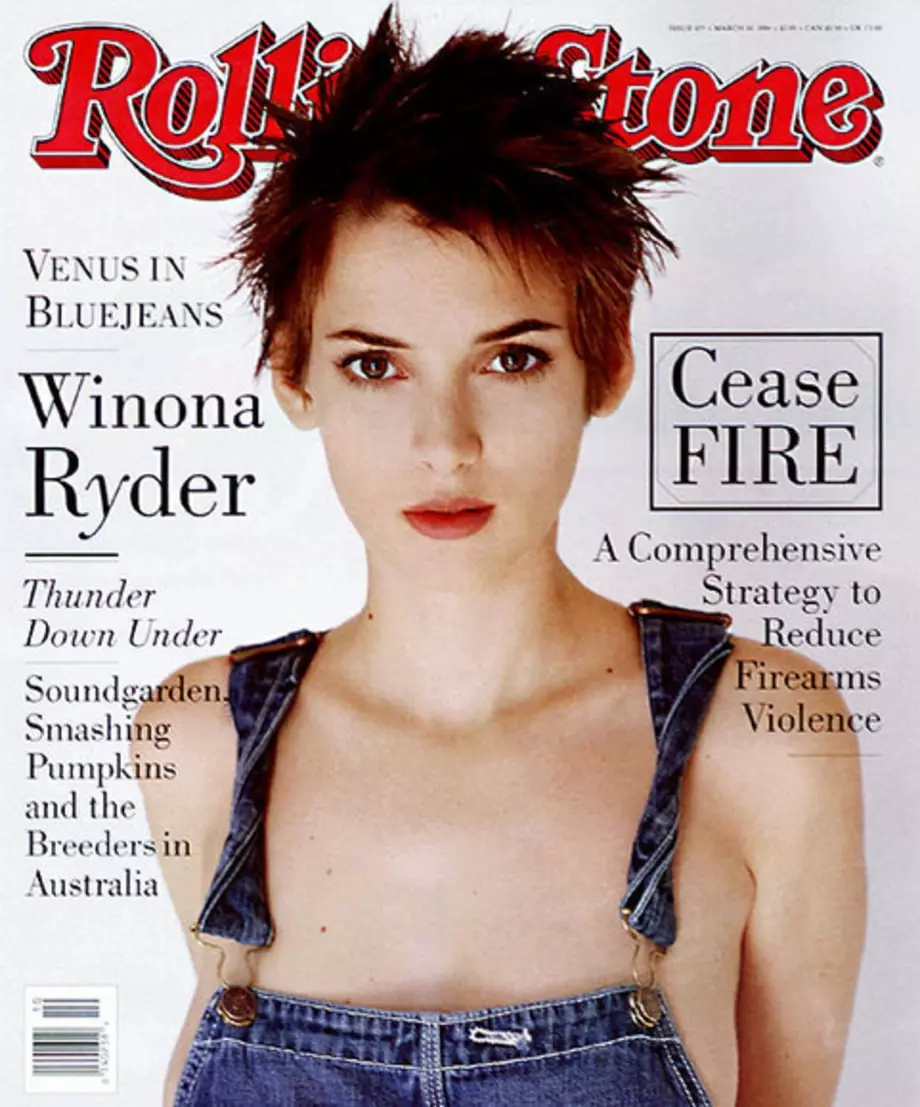 Winona Ryder pachikuto cha Rolling Stone.