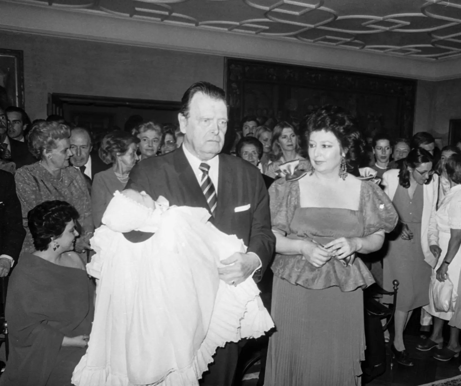 Grand Duke Vladimir Kirillovich jeung putri-Na Maria di christening of putu na George 1981