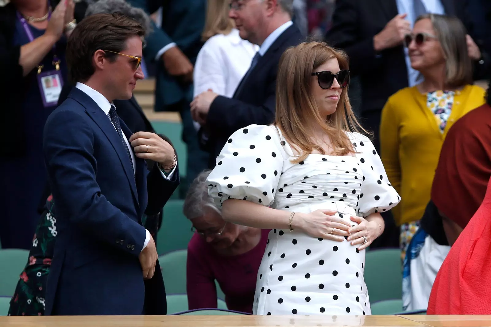 Princess Beatrice of York sy Edoardo Mapelli Mozzi tao amin'ny Wimbledon.