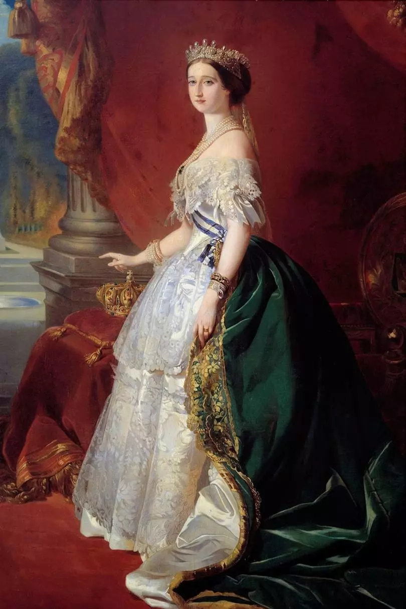 Porträtt av kejsarinnan Eugénie med pärltiaran av Franz Xaver Winterhalter