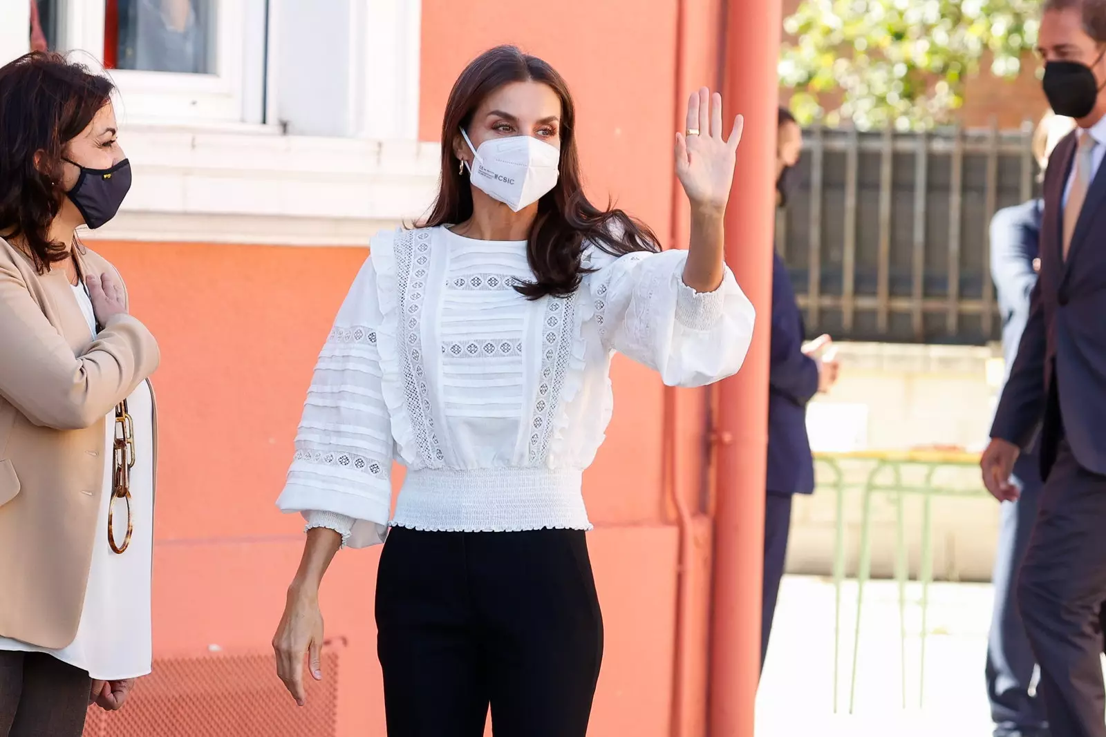 Queen Letizia during the course opening in Professional School 20212022 Haro La Rioja on Tuesday 30 September 2021.