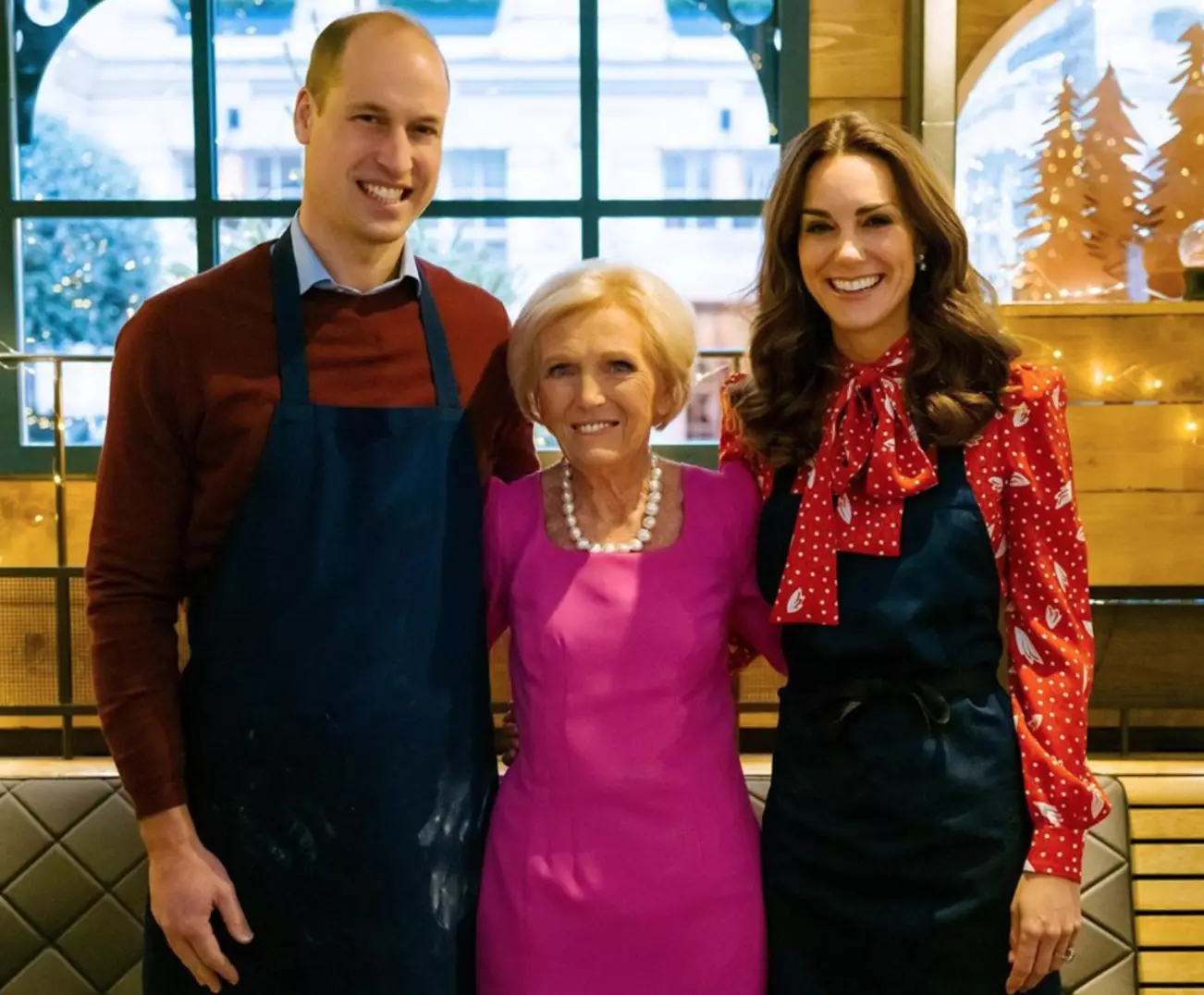 The Duke and Duchess of Cambridge with Mary Berry on their show