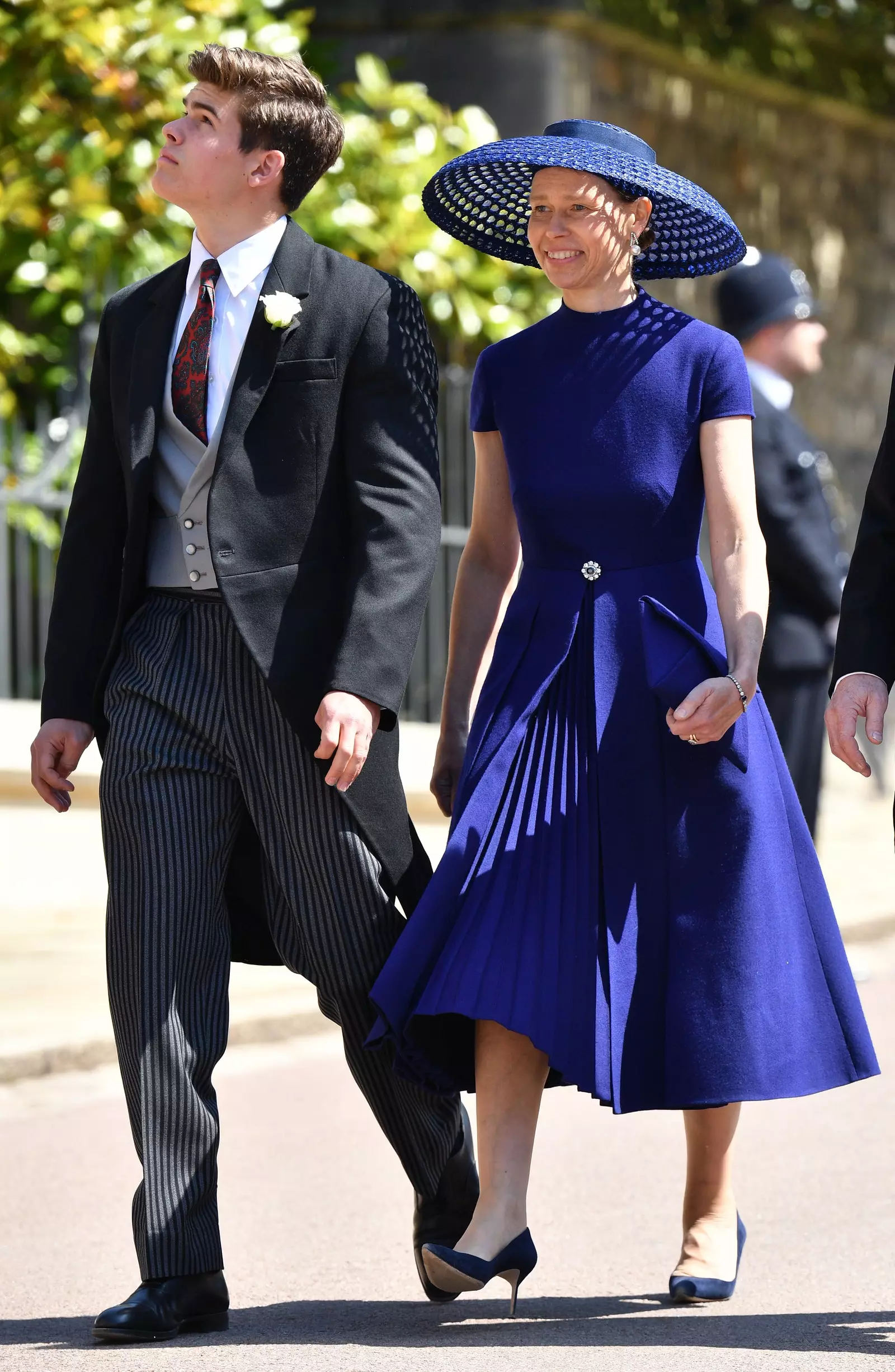 Sarah Chatto with her son Arthur at the wedding of Prince Harry and Meghan Markle.