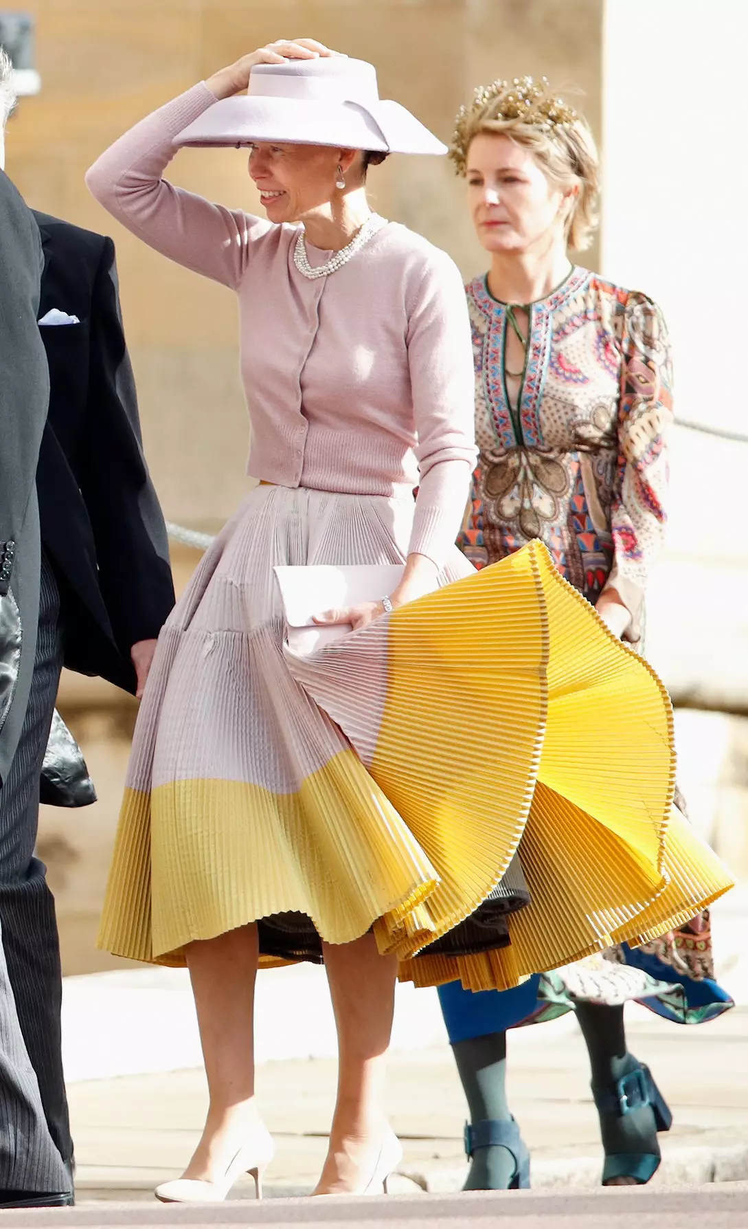 Sarah Chatto at the wedding of Eugenie of York and Jack Brooksbank