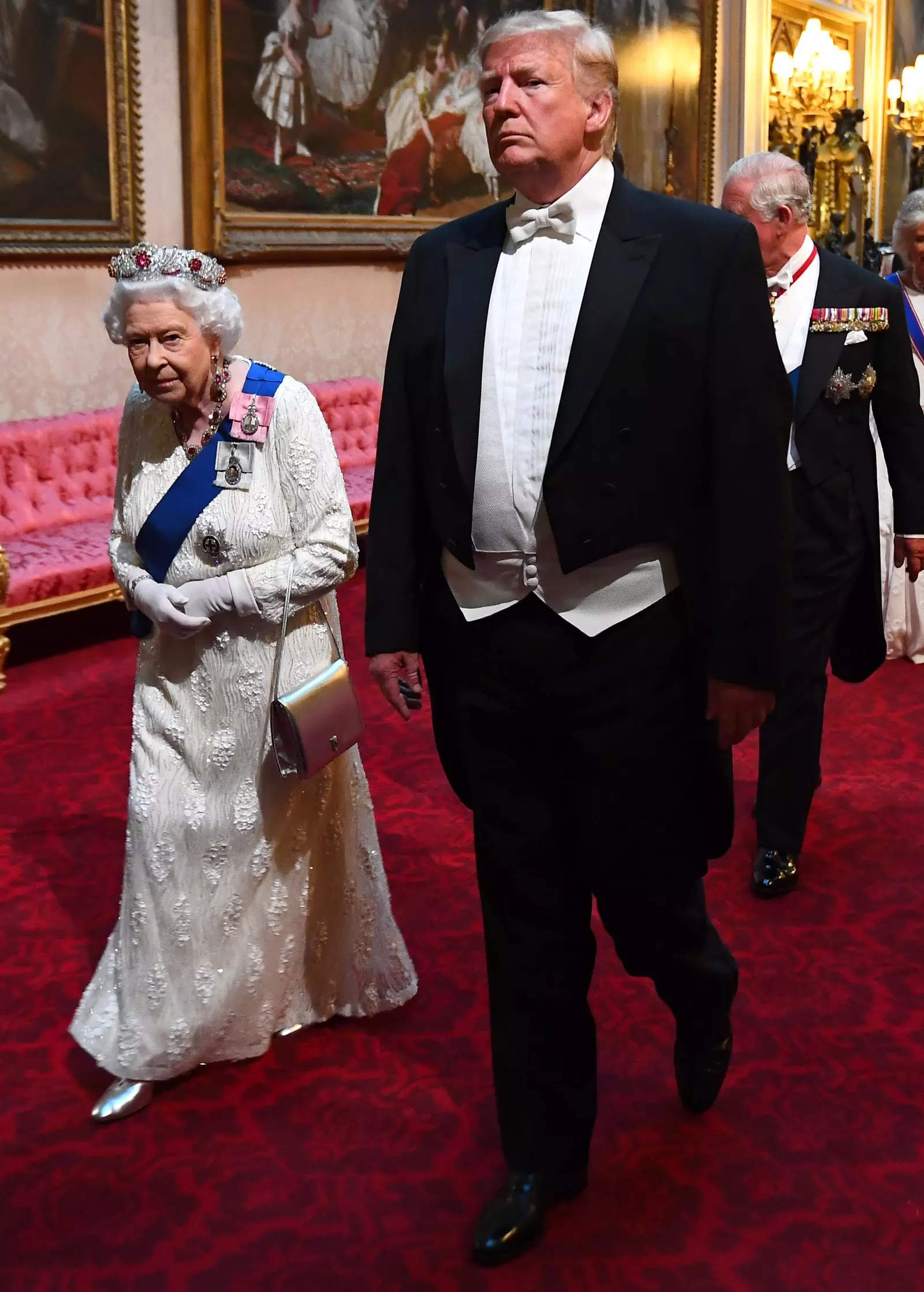Donald Trump กับ Elizabeth II เมื่อเดือนมิถุนายนที่ Buckingham