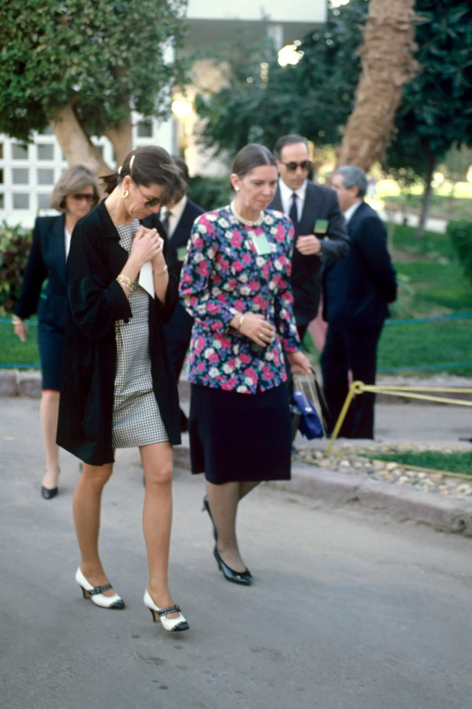 Prinses Caroline van Monaco en prinses Irene van Griekeland spreek die ondertekening van die Asun-verklaring oor die...