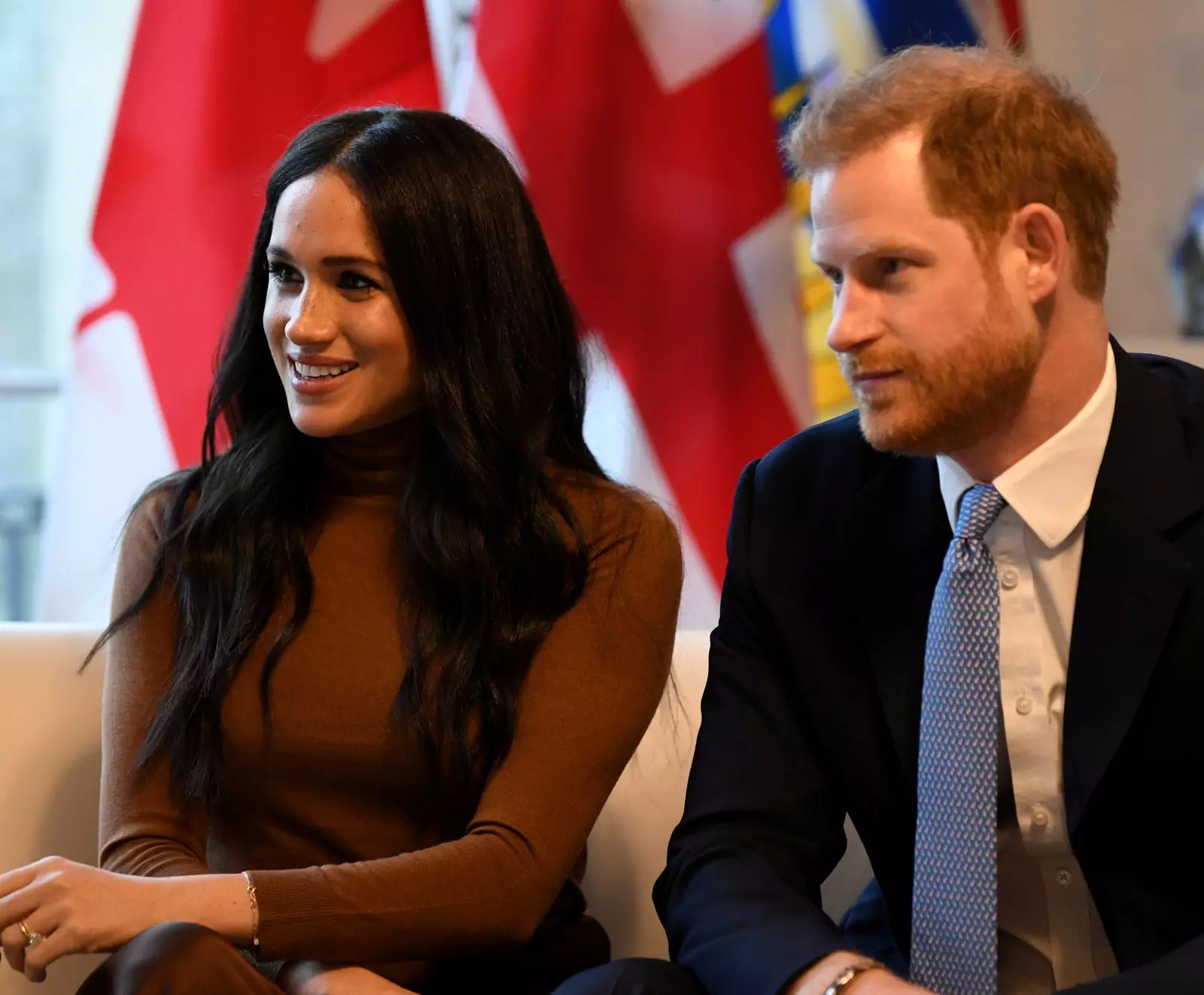 Meghan Markle a'r Tywysog Harry.