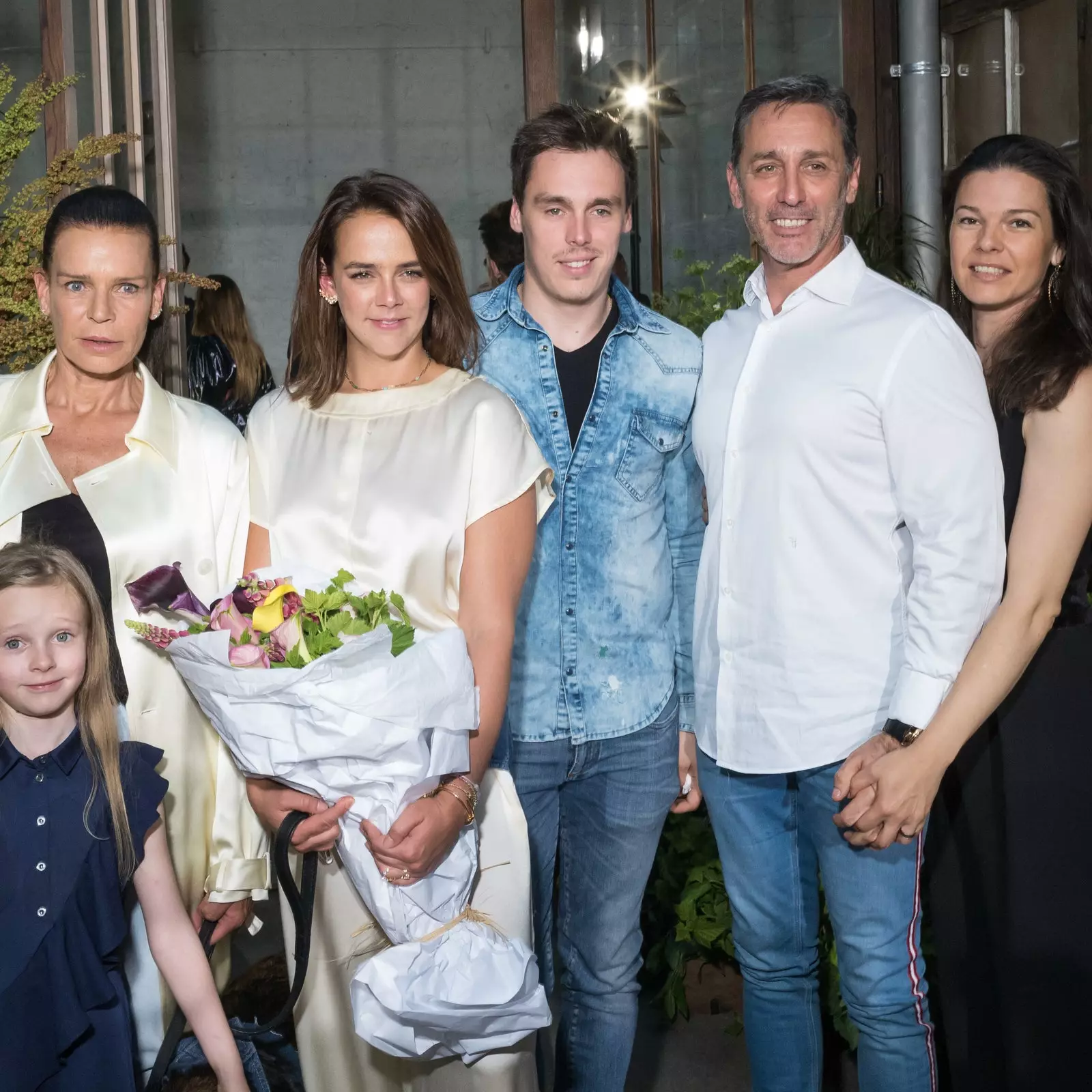 Princezná Stephanie Pauline Ducruet Louis Ducruet Daniel Ducruet Kelly Marie Lancien a Linoué v prehliadke...