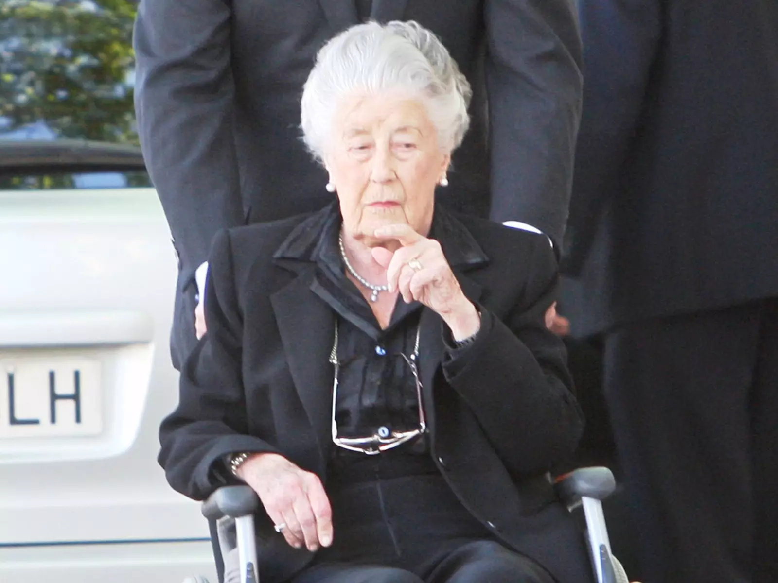 Alícia de Borbó al funeral de Maria Cristina de Borbó el 2009.