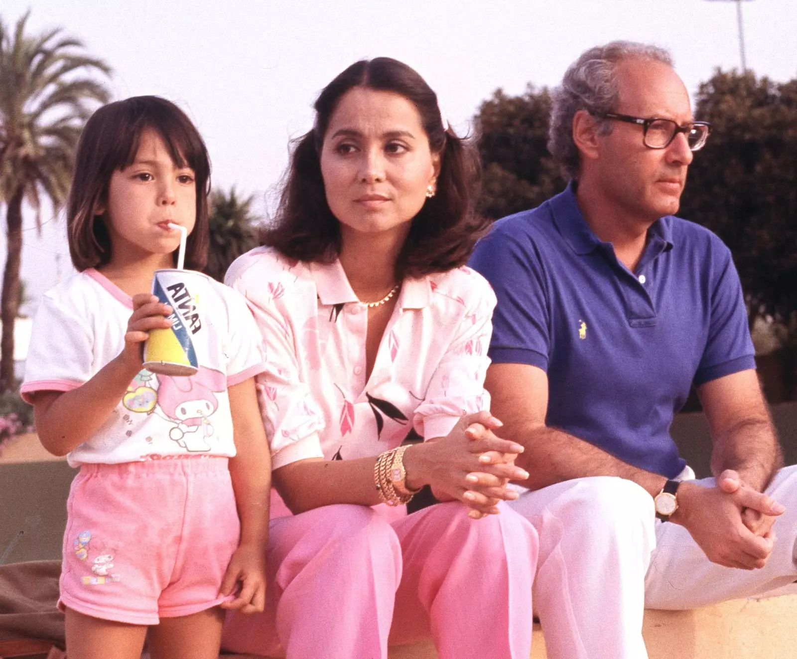 Ana Boyer, Isabel Preysler en Miguel Boyer in 1991.