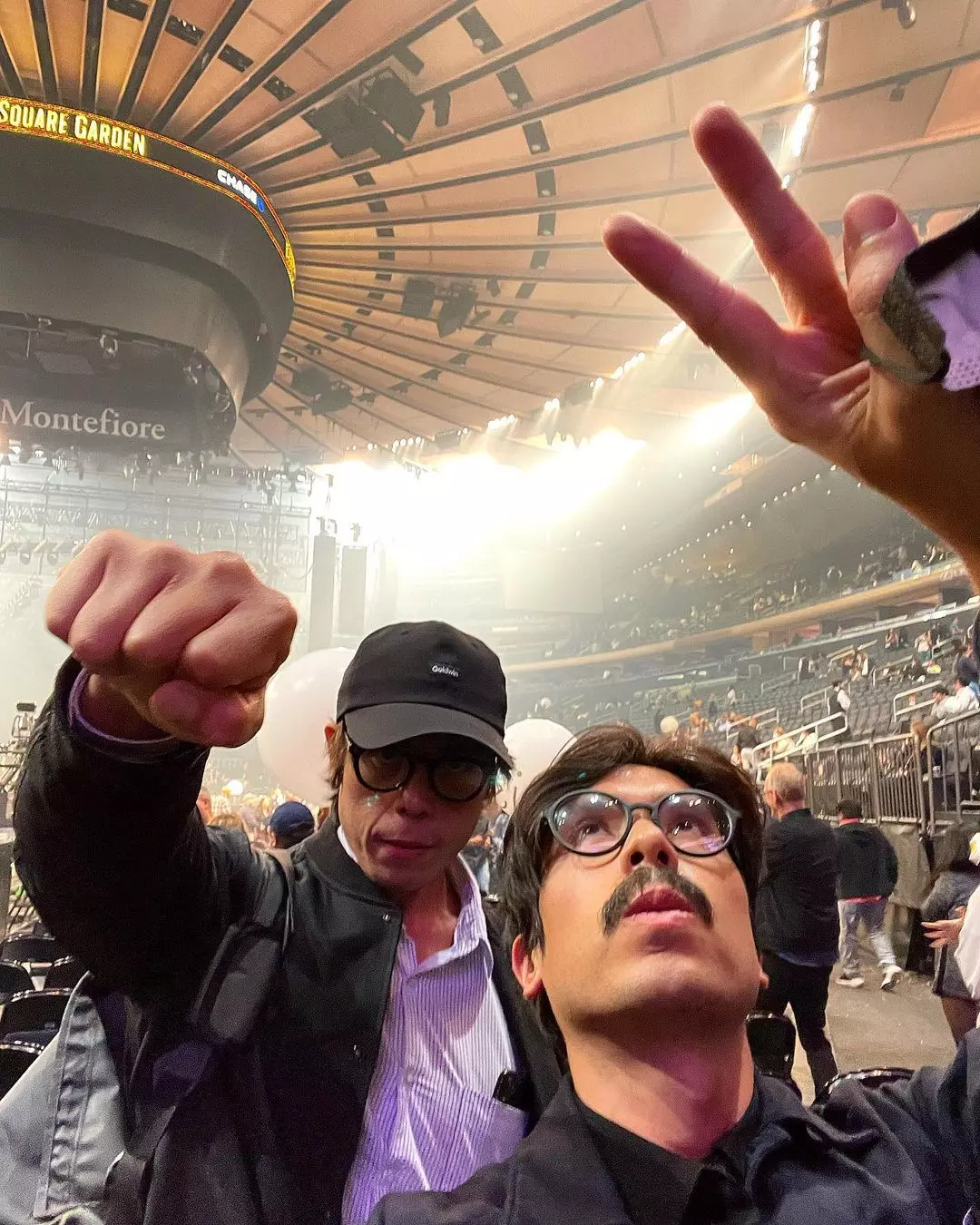 Micael ed Emilio Preysler al concerto di Enrique Iglesias a New York.