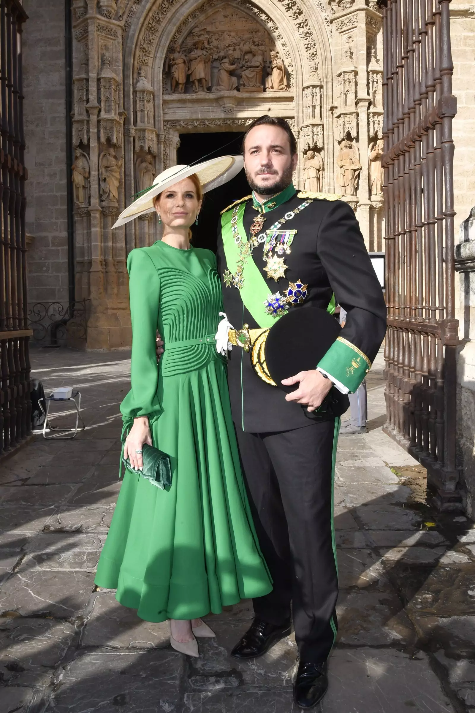 Olivia de Borbón com seu irmão Francisco.