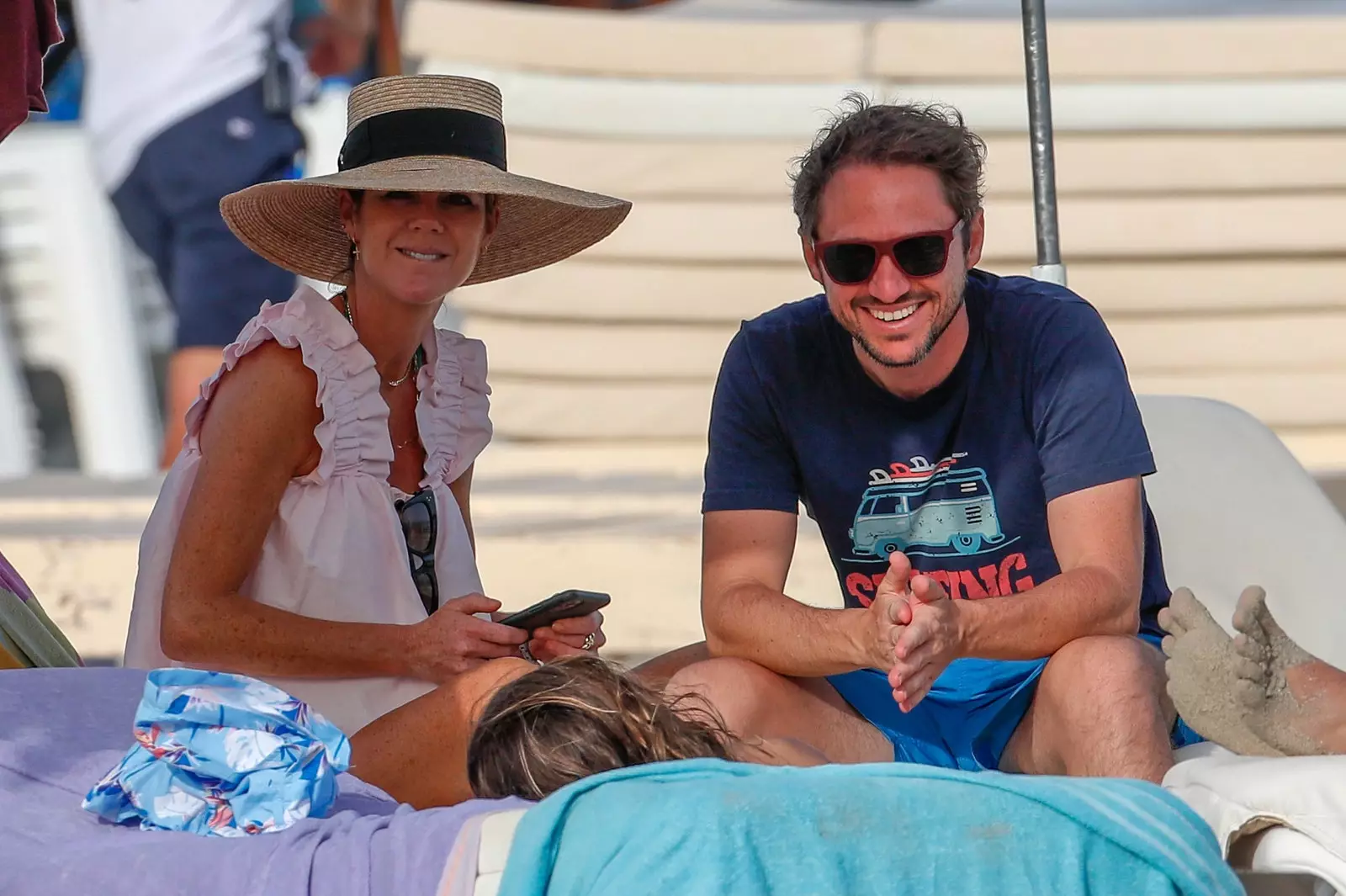 Amelia Bono and Manuel Martos on the beaches of Ibiza this summer