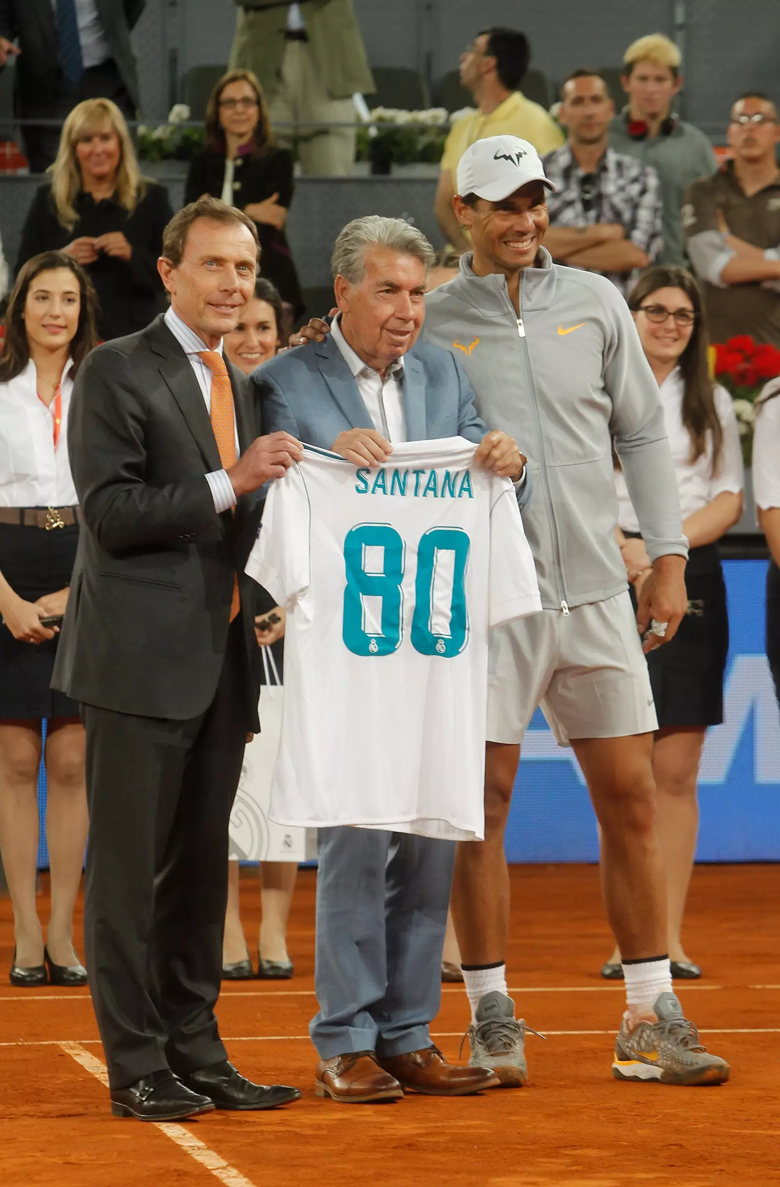 Di 80 saliya xwe de bi Emilio Butragueño û Rafa Nadal re.