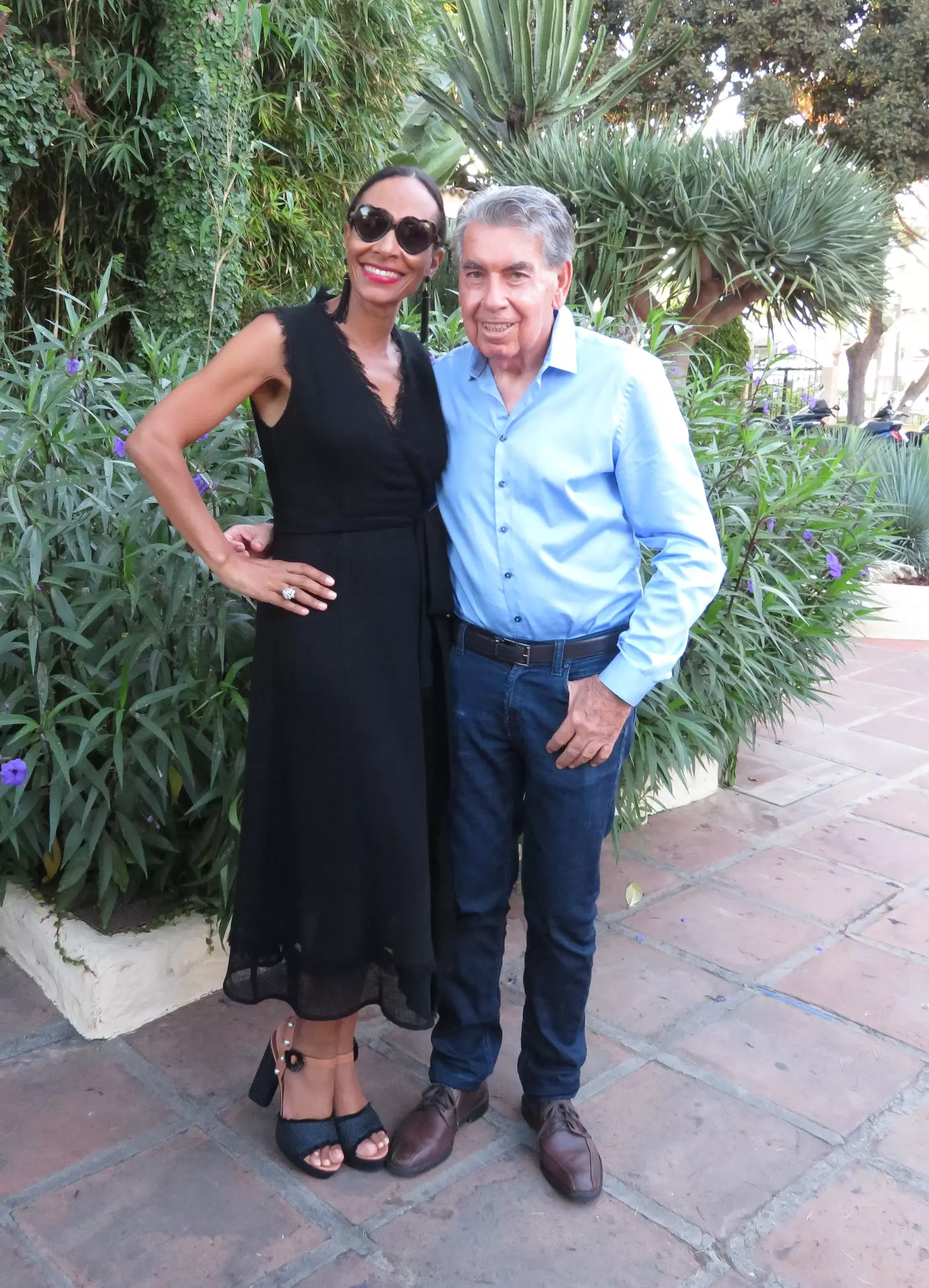 Manolo Santa dan Claudia Rodríguez di Marbella pada 2018.