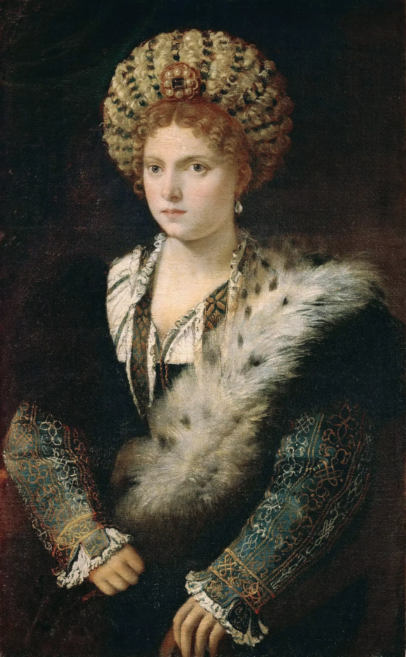 Elisabeth d'Este peinte par Titien.