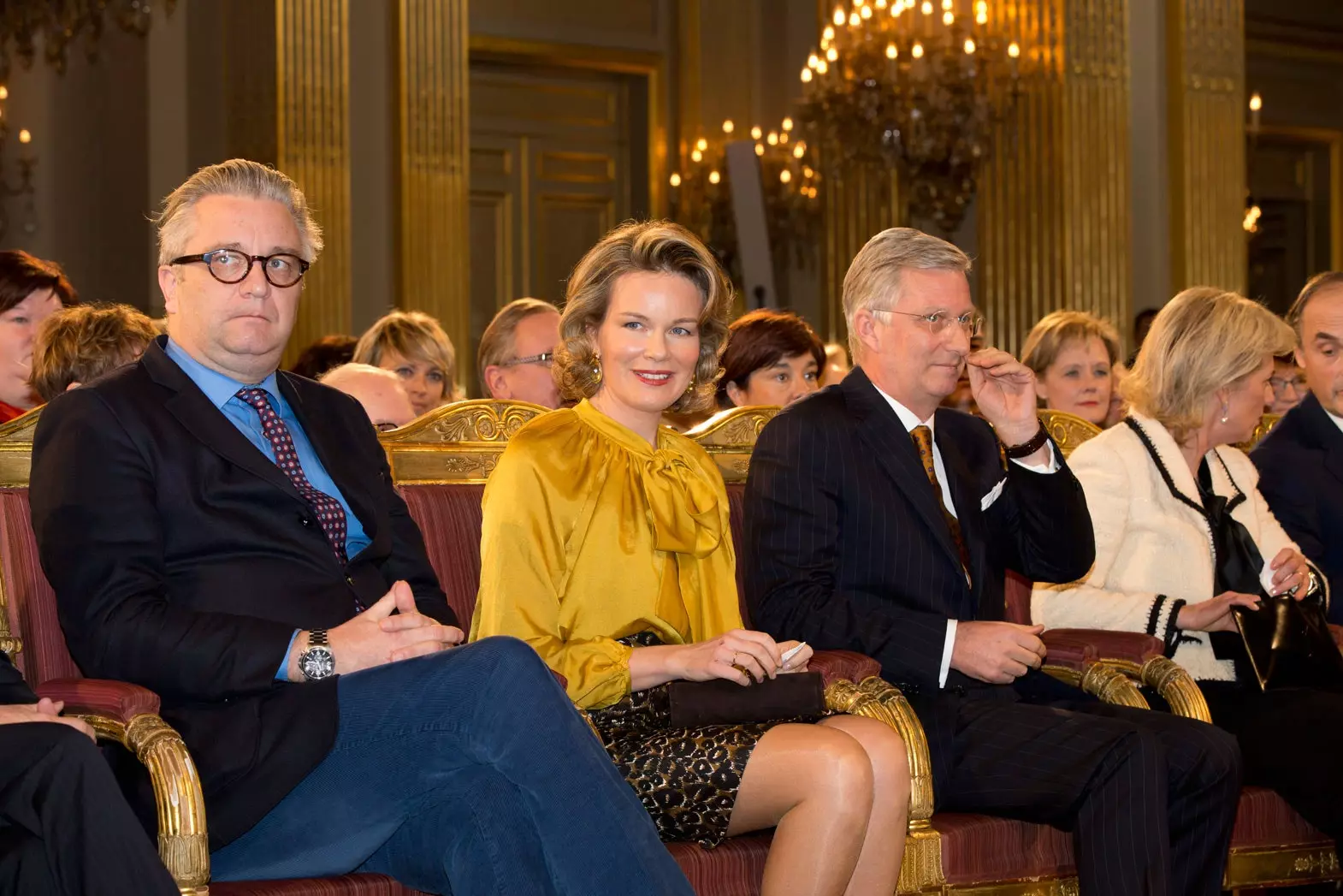 Lorenzo of Belgium, Queen Matilda, King Philip, Princess Astrid and her husband Archduke Lorenzo of AustriaThis in ...