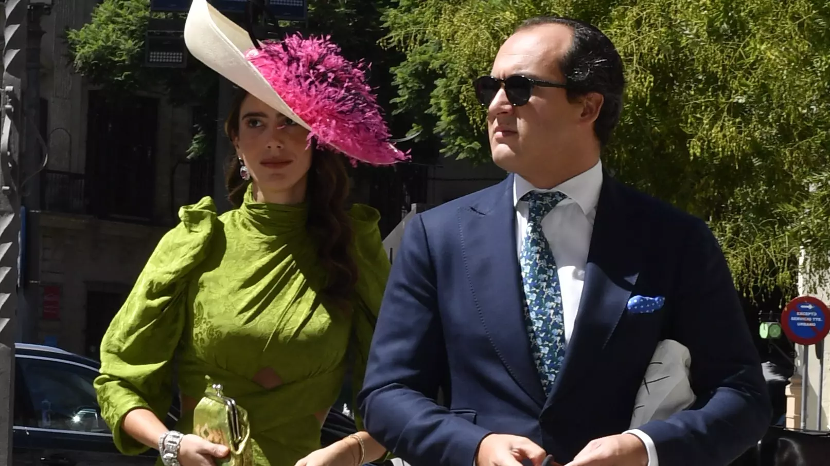 Ramón Hermosilla og Karla Covarrubias i bryllupet til Carlos Cortina og Carla Vega Penichet i Jerez de la Frontera den...