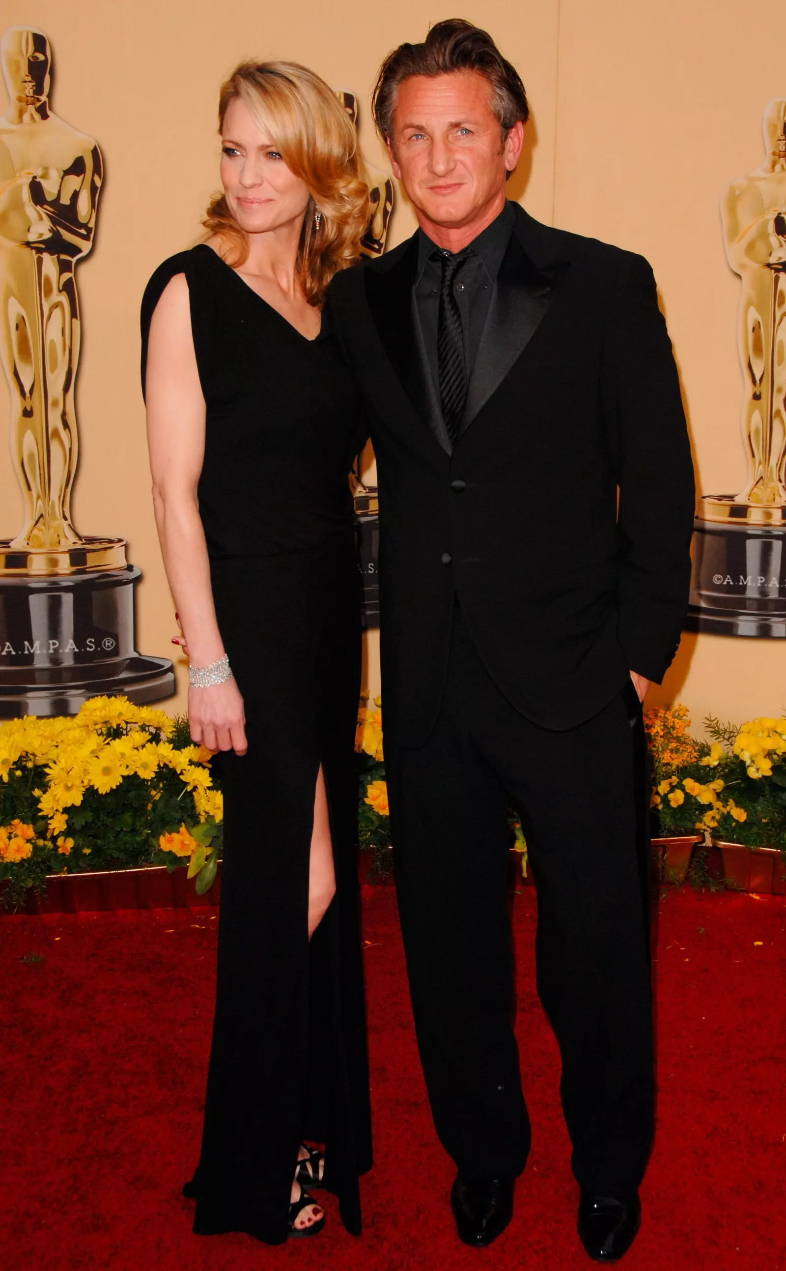 Sean Penn agus Robin Wright ag na Oscars 2009.