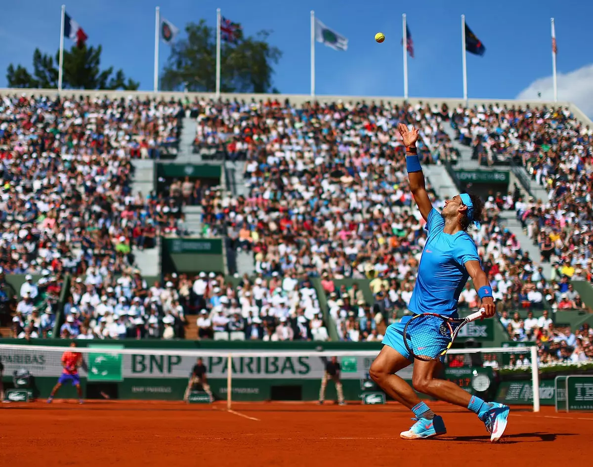 Nadal em uma de suas últimas partidas no torneio francês.