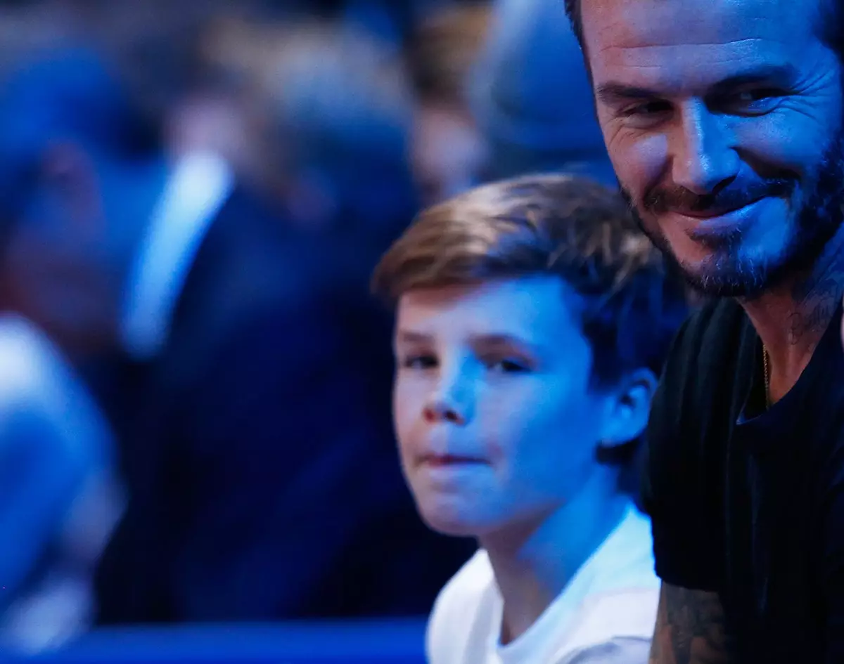 Cruz Beckham at David Beckham