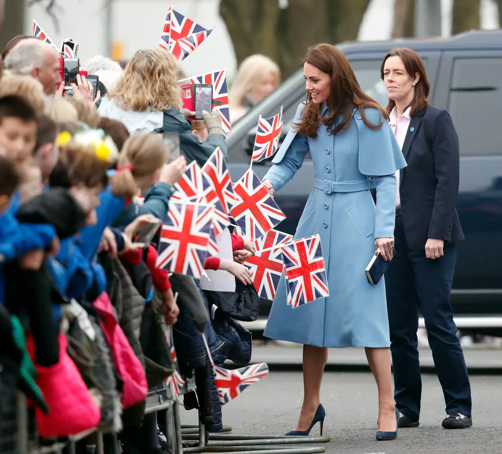 Kate Middleton at ang kanyang escort na Sergeant Emma Probert.