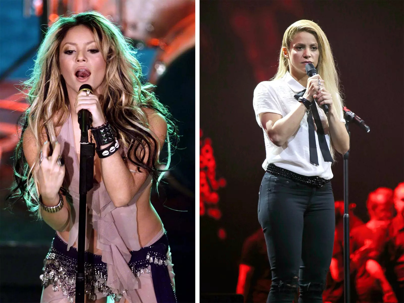 Shakira montázs régen és most.