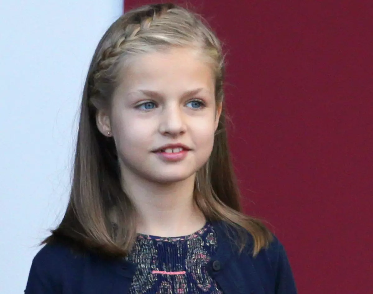 La princesa Leonor a la celebració de la desfilada de les Forces Armades el 12 d'octubre passat.