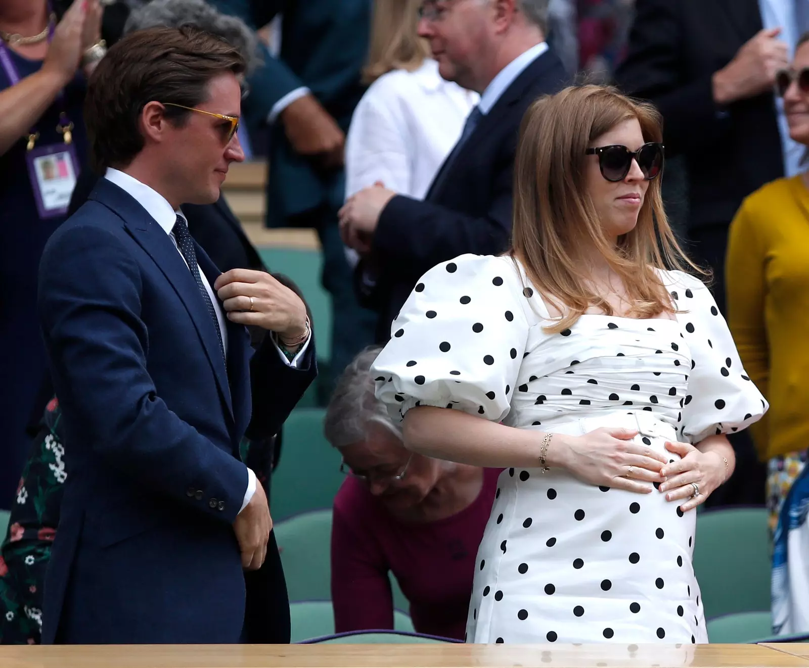 Prinsessan Beatrice av York och Edoardo Mapelli Mozzi på Wimbledon.