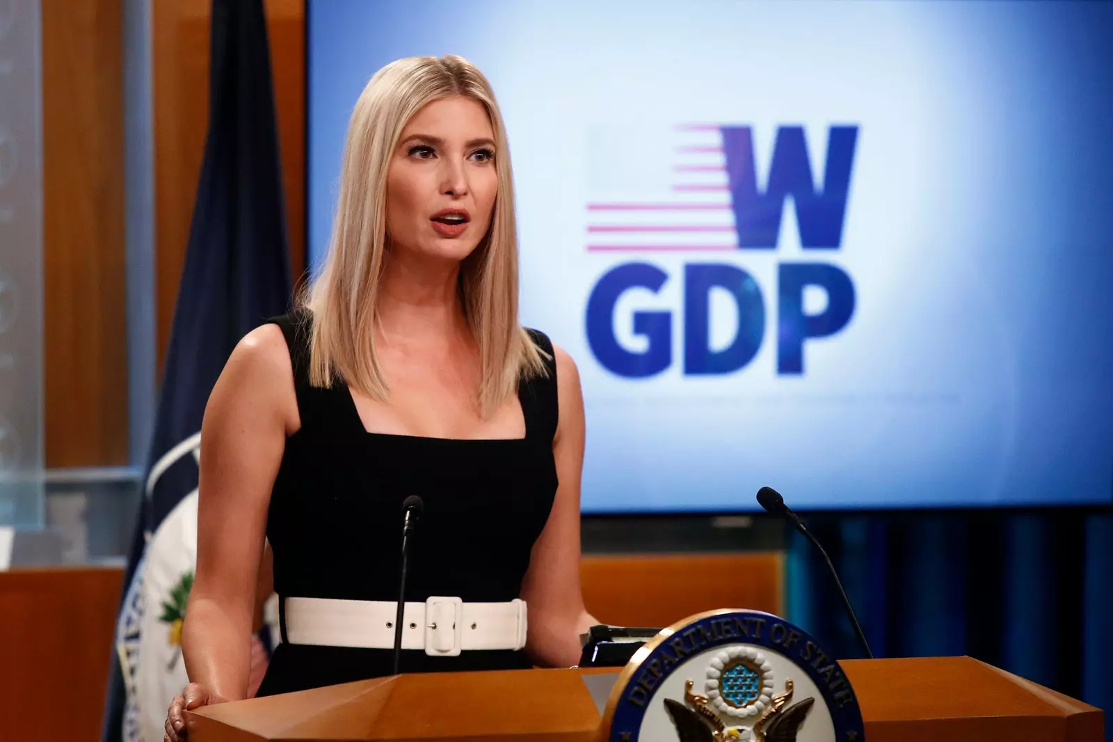 Ivanka Trump presiding over an event at the White House