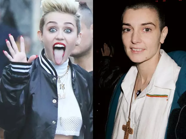 Miley Cyrus et Sinead O'Connor un jour normal.