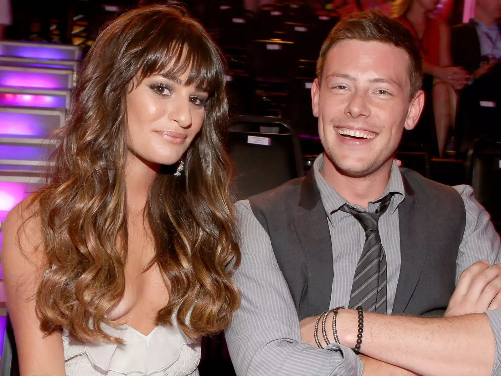 Lea Michele און Cory Monteith אין 2012.