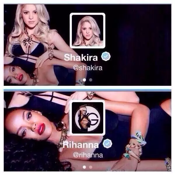 rihanna shakira twitter