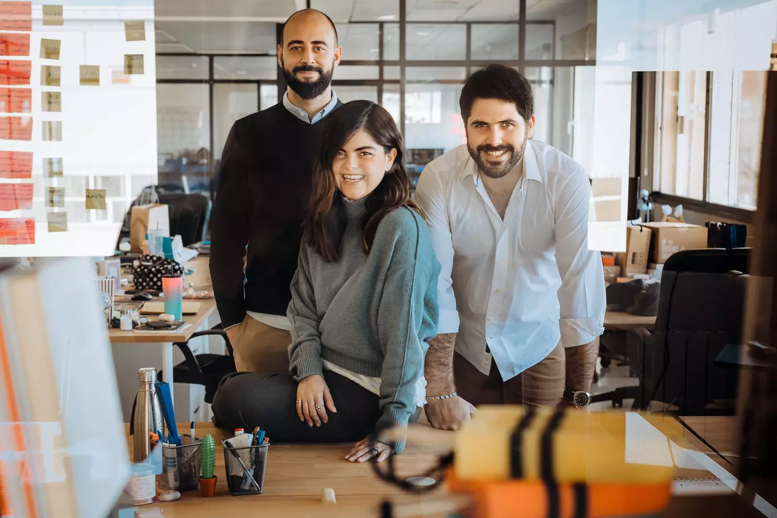 The founders of Soy Olivia Daniela Rodríguez Javier GarcíaGallo and Eduardo García Alier.