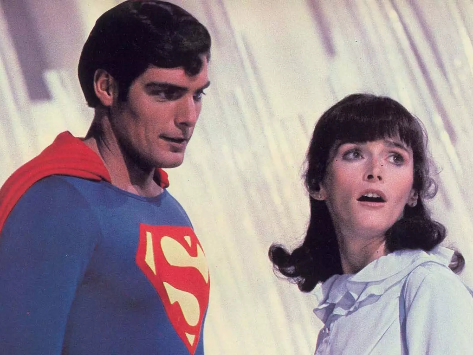 Кристофер Рив и Маргот Кидер во „Супермен“.