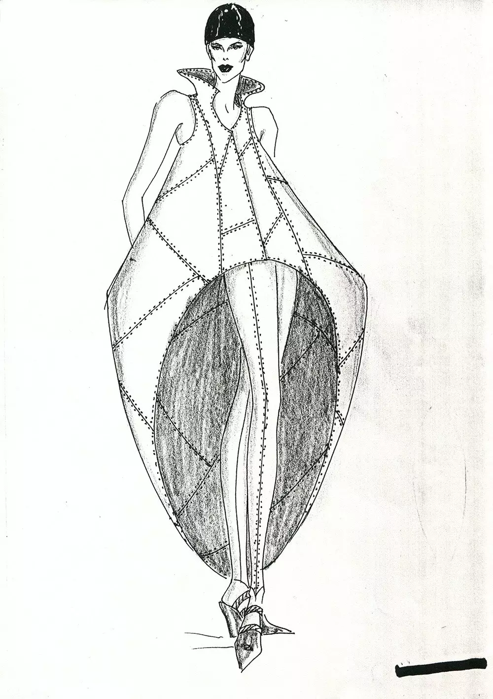 Original sketch of the design that Manuel Piña created in the spring of 1991.