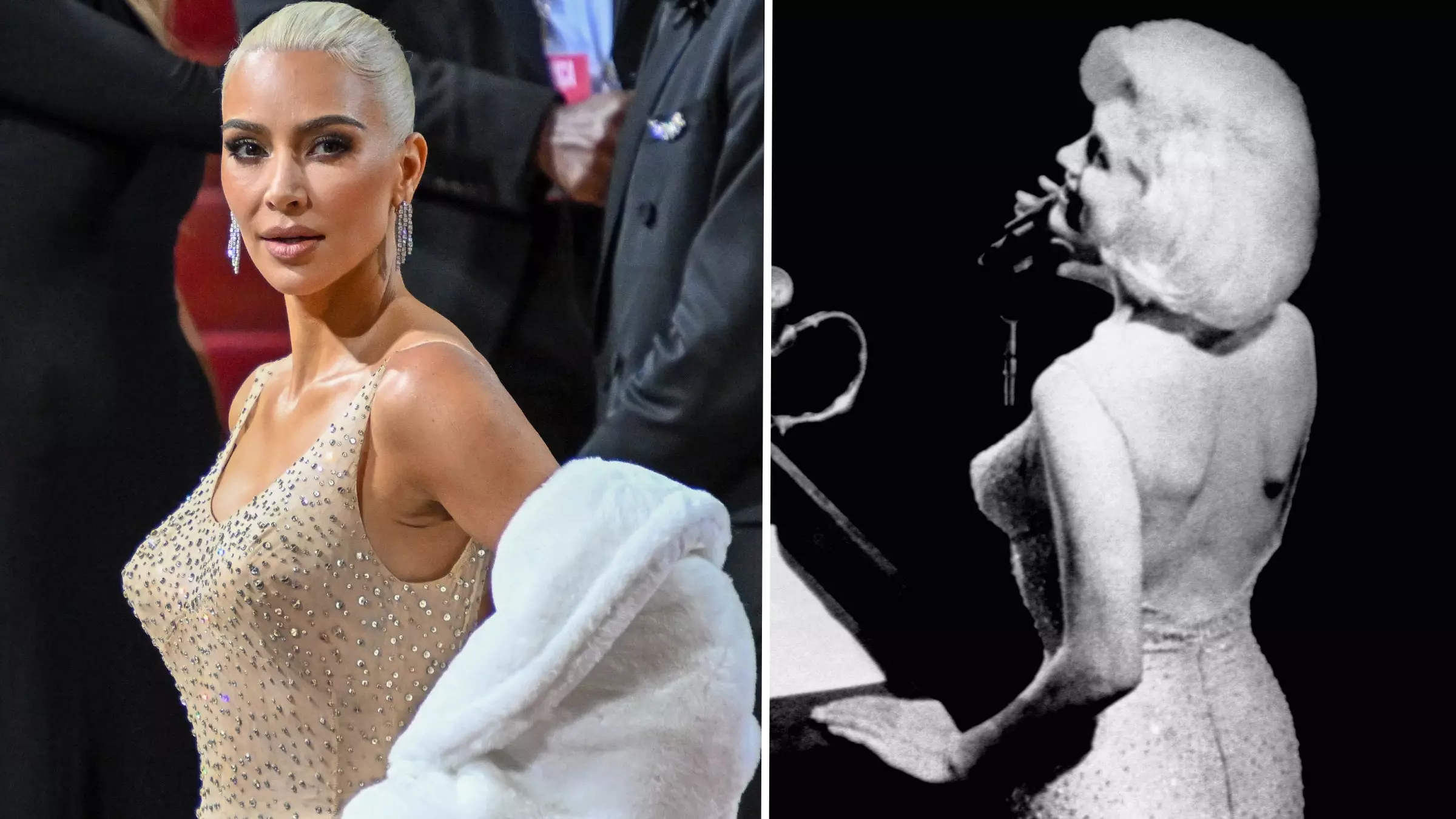 Møtte Gala Kim Kardashian gikk ned 7 kilo for å komme inn i kjolen som Marilyn Monroe hadde på seg dagen hun sang...