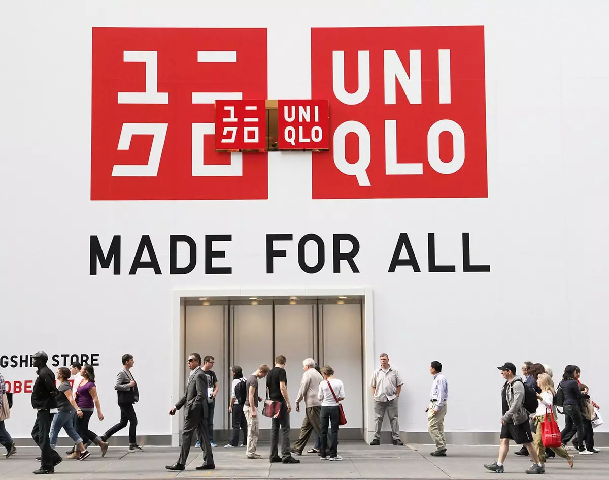 Le magasin Uniqlo à New York quelques jours avant son ouverture en 2011.