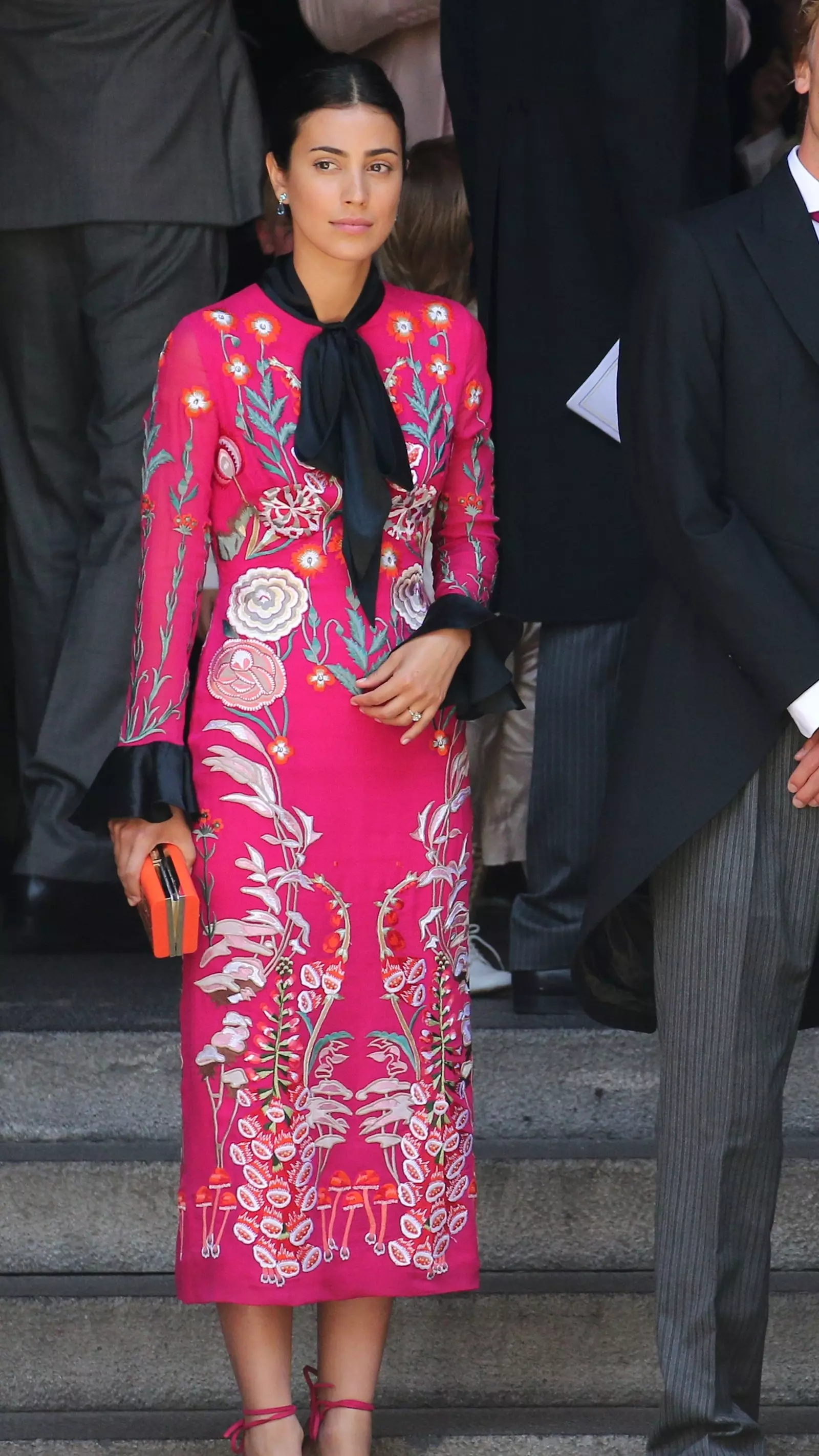 Sassa de Osma al matrimonio di suo cognato Ernesto De Hannover nel giugno 2017 ha indossato un abito Temperley London.