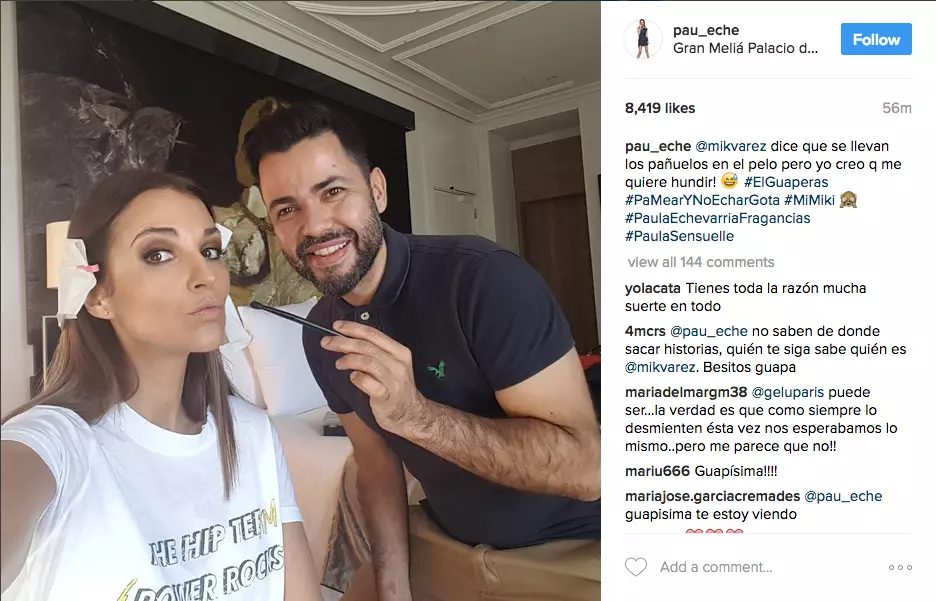 Screenshot of Paula Echevarría's Instagram account.