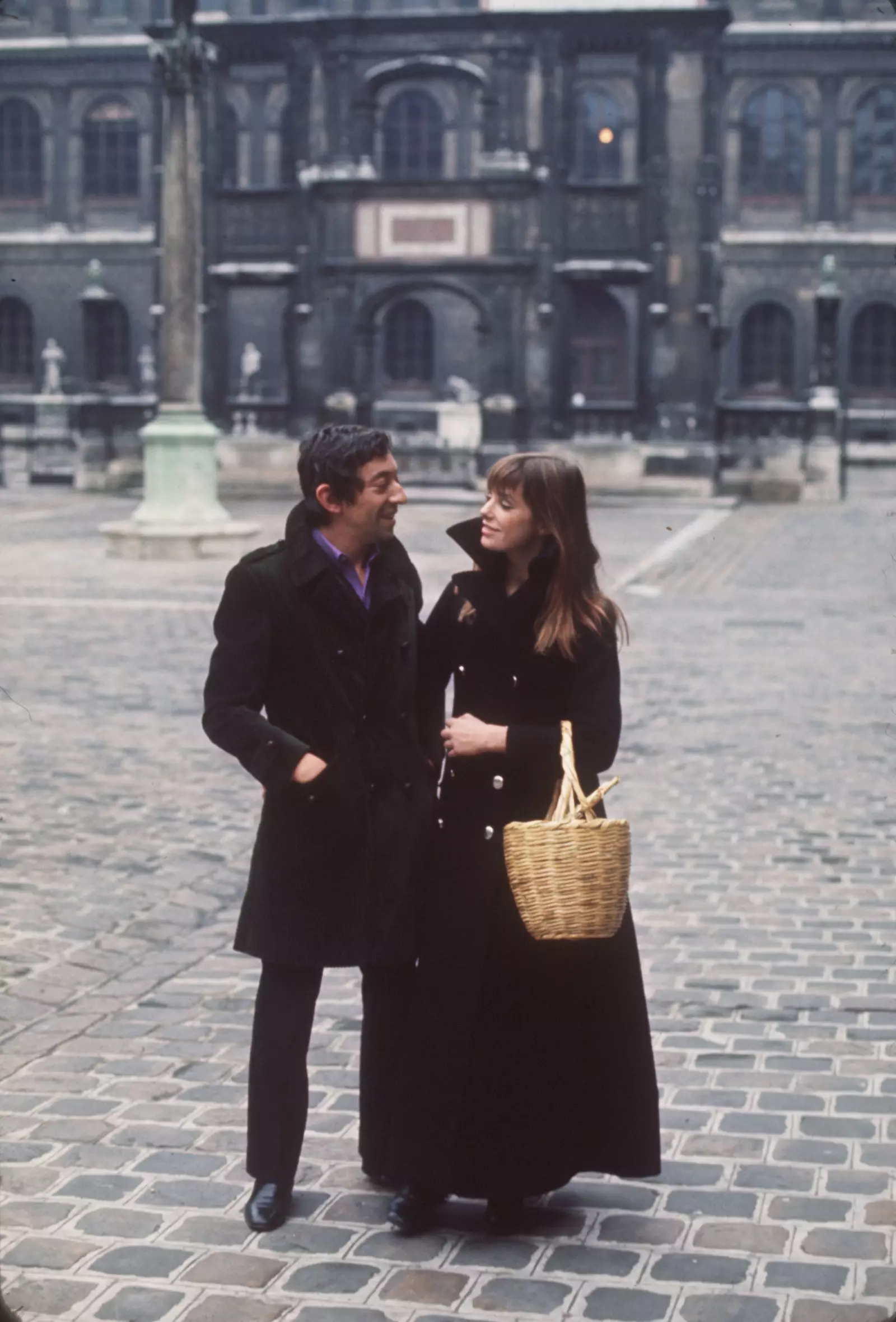 Serge Gainsbourg og Jane Birkin við franska listaháskólann í París 1969