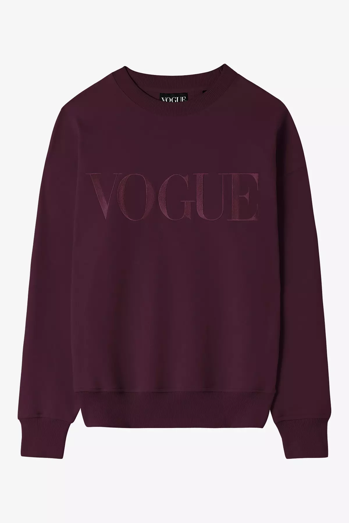 Plum sweatshirt evela kwiQolelo leVogue.