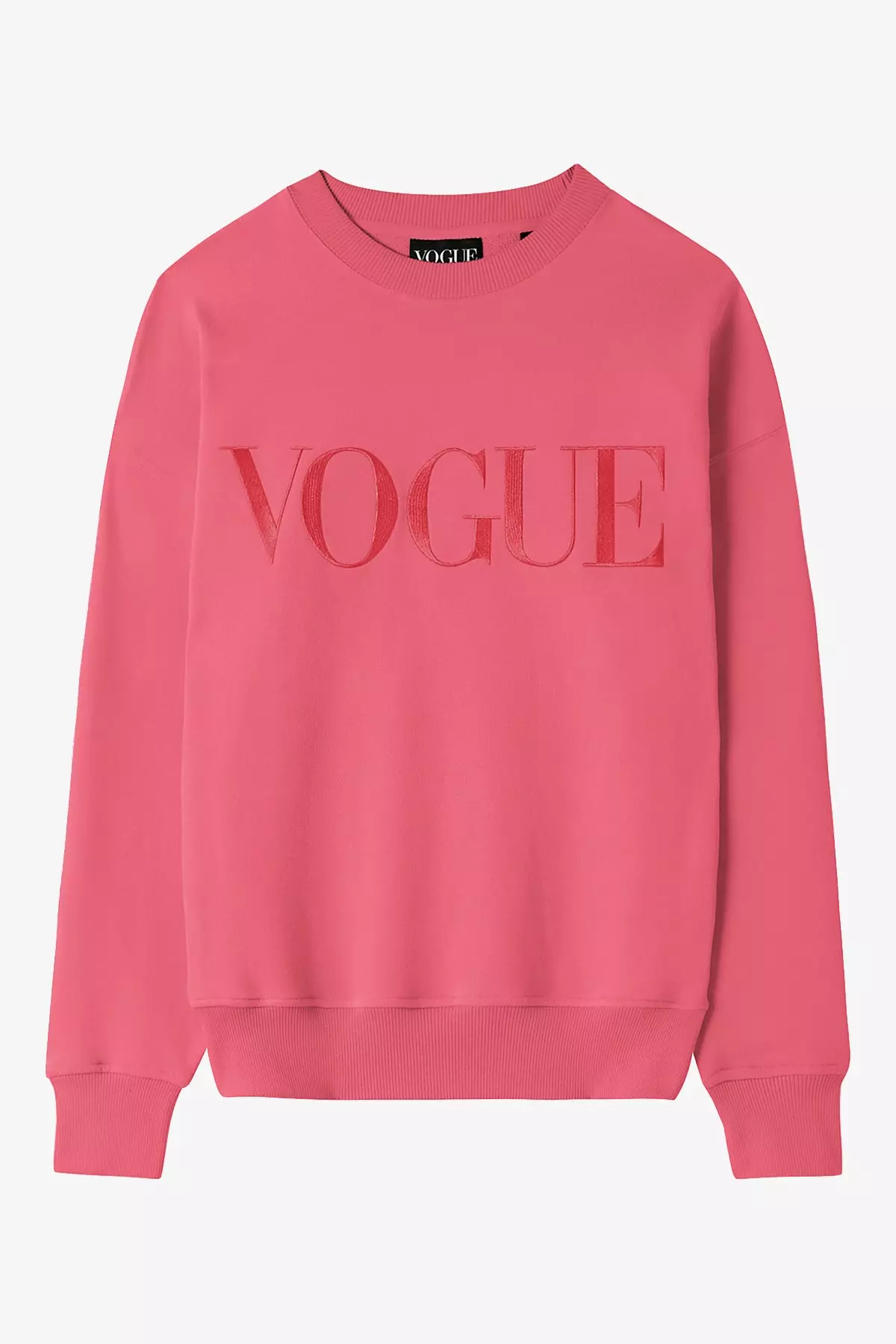 Raspberry Vogue Collection sweatshirt.