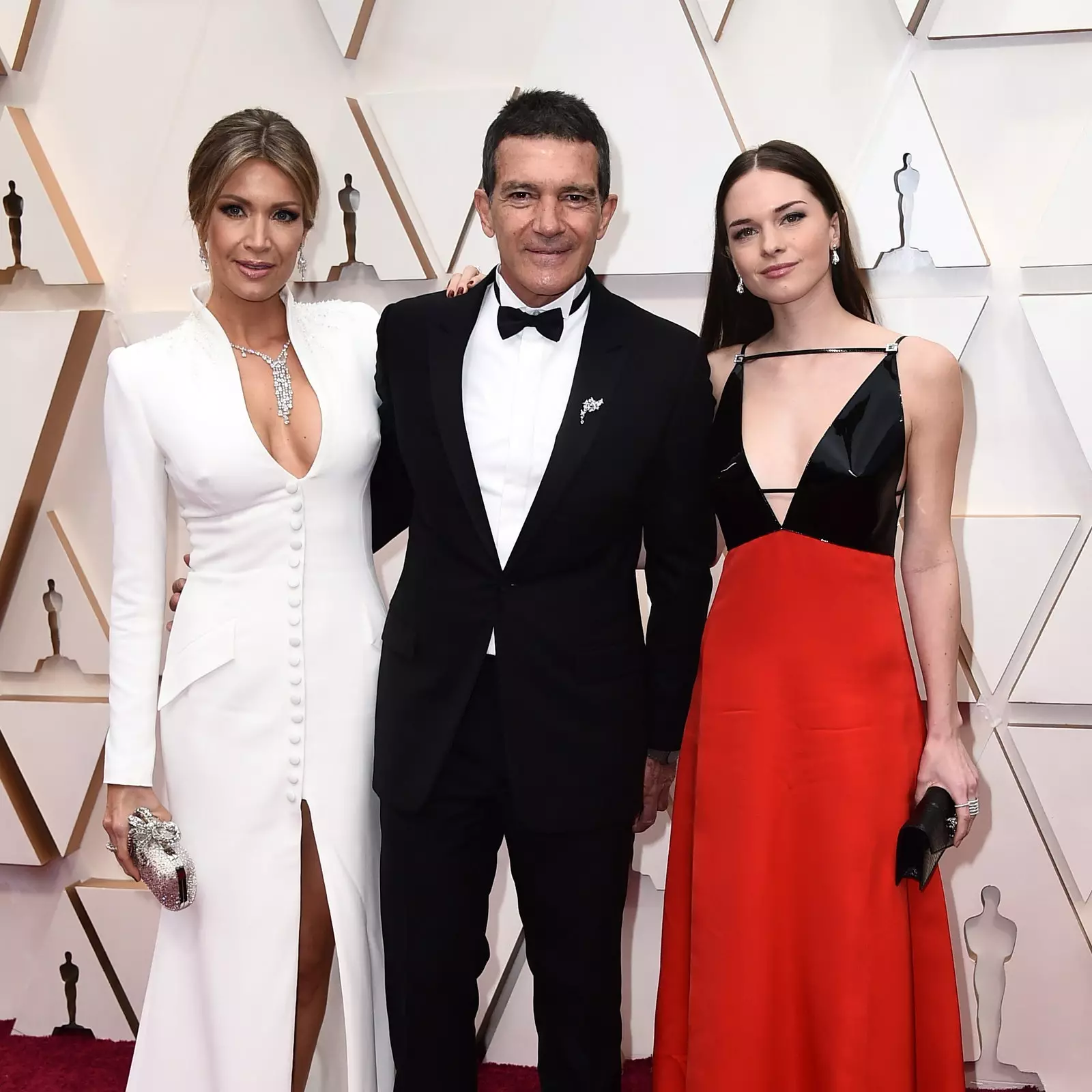 Nicole Kimpel Antonio Banderas e a súa filla Stella del Carmen nos Premios Oscar 2020.