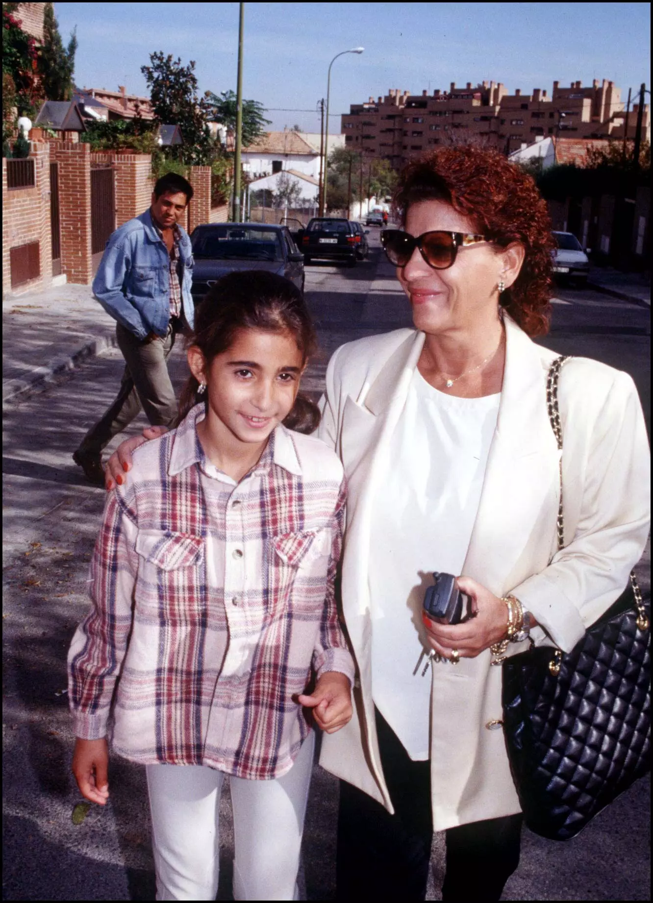Carmen Flores com sua sobrinha Alba em 1999.